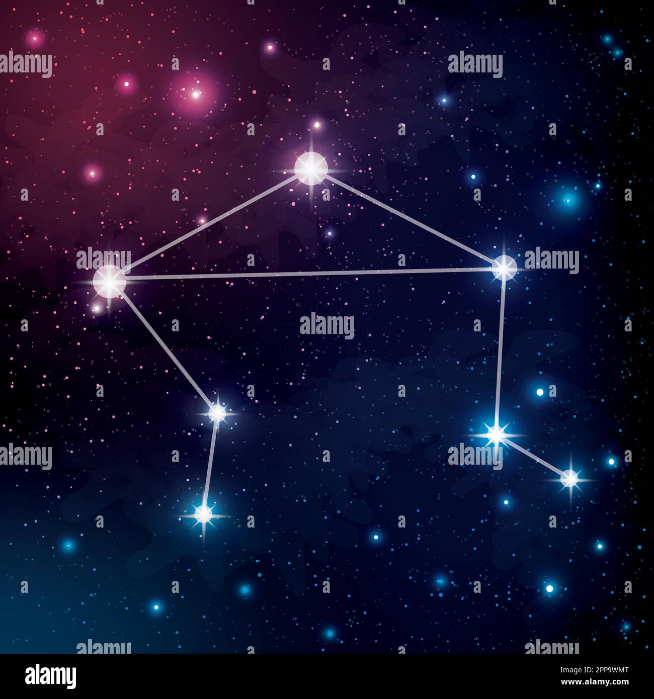 Libra constellation in the night sky Stock Vector Image & Art - Alamy
