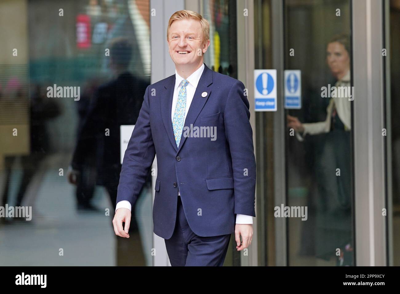 Deputy Prime Minister Oliver Dowden leaves BBC Broadcasting House in ...