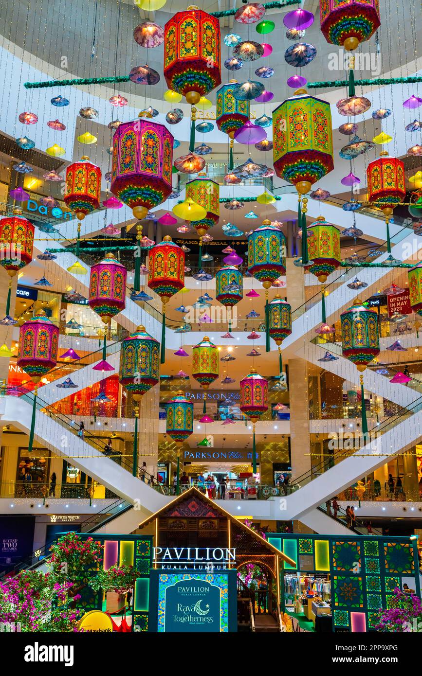 Inside The Pavilion, famous shopping mall, Kuala Lumpur, Malaysia Stock ...