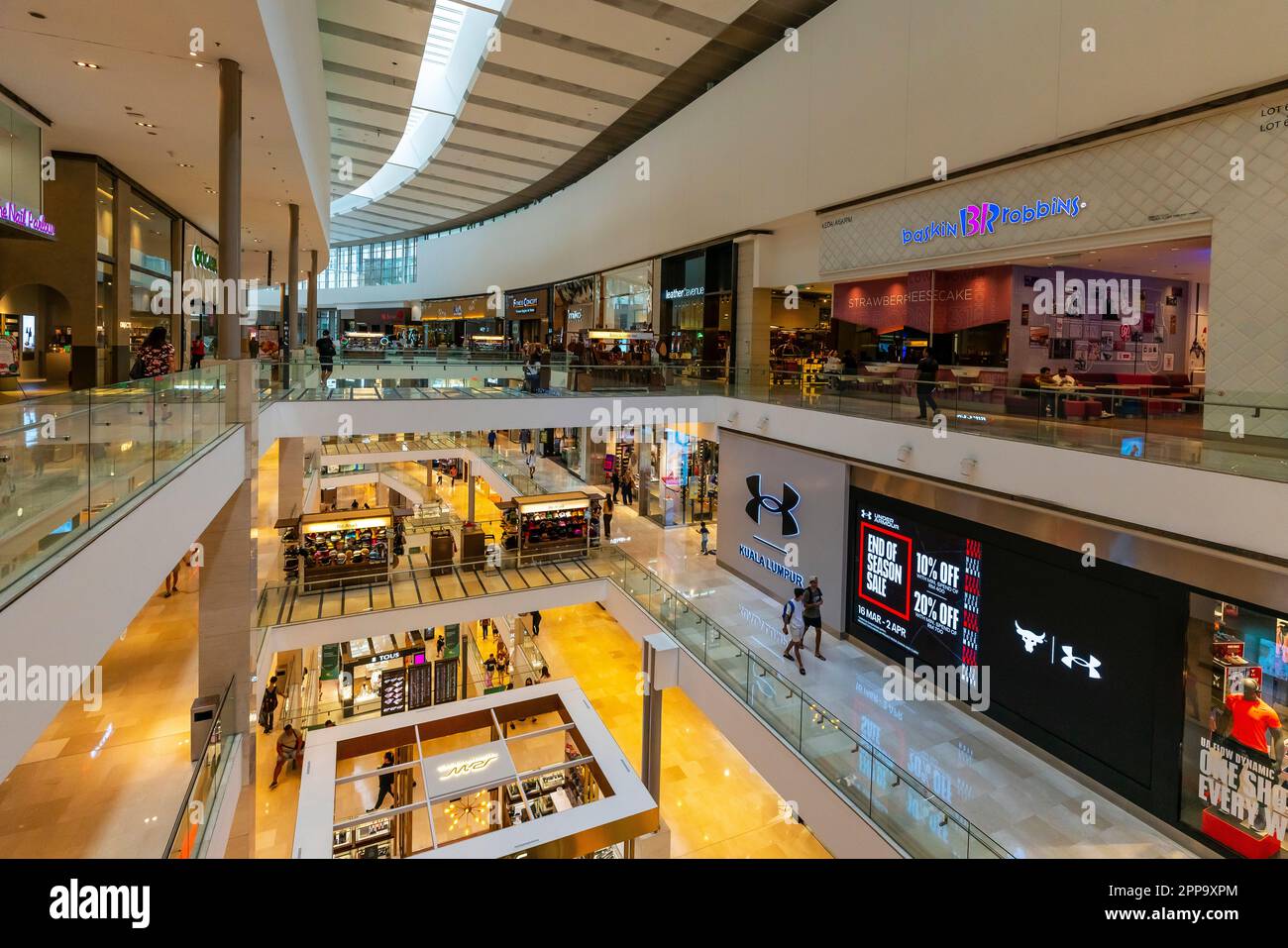 Inside The Pavilion, famous shopping mall, Kuala Lumpur, Malaysia Stock ...