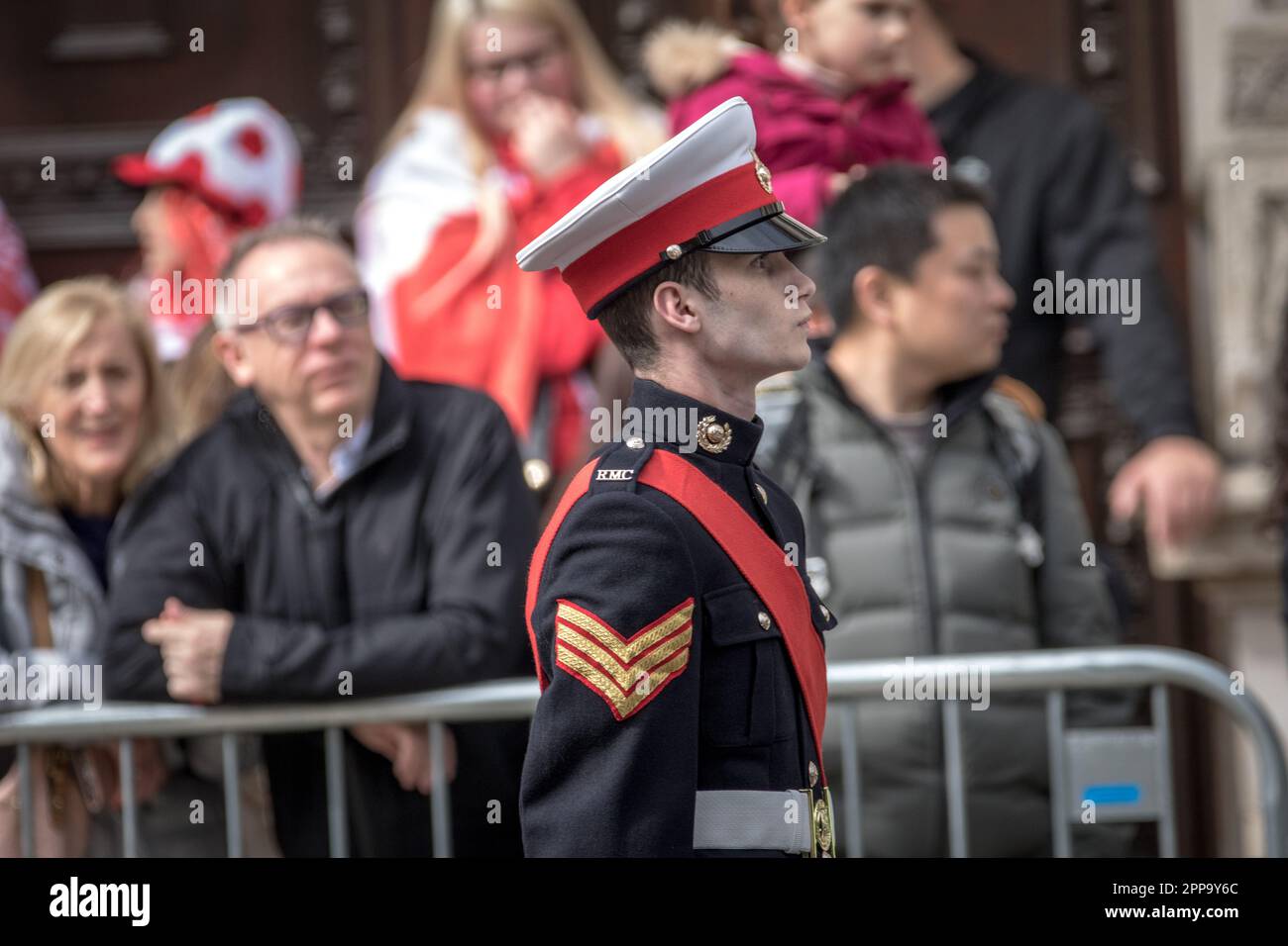 Westminster, London, UK. 22nd Apr, 2023. Military cadets parade at the ...