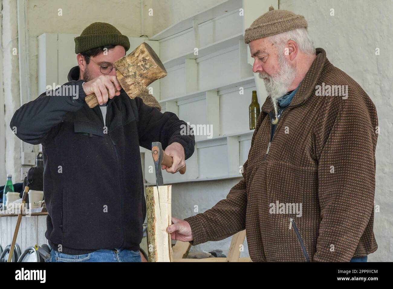 Old man in hay on wye hi-res stock photography and images - Alamy
