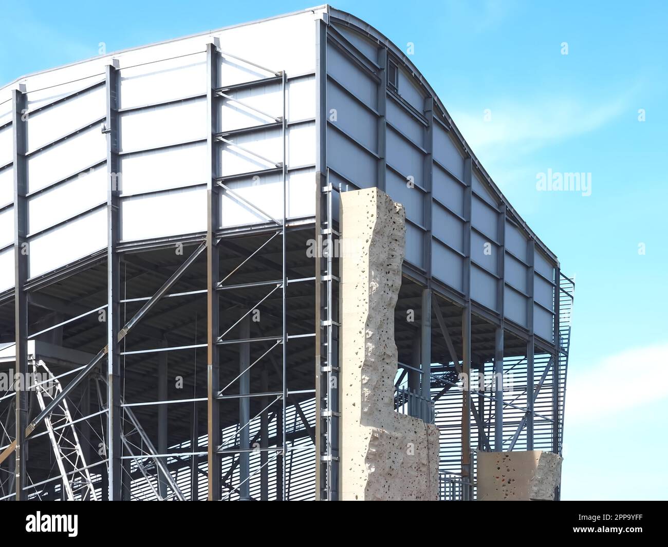 ski hall architecture in the Alpenpark Neuss in Germany with solar ...