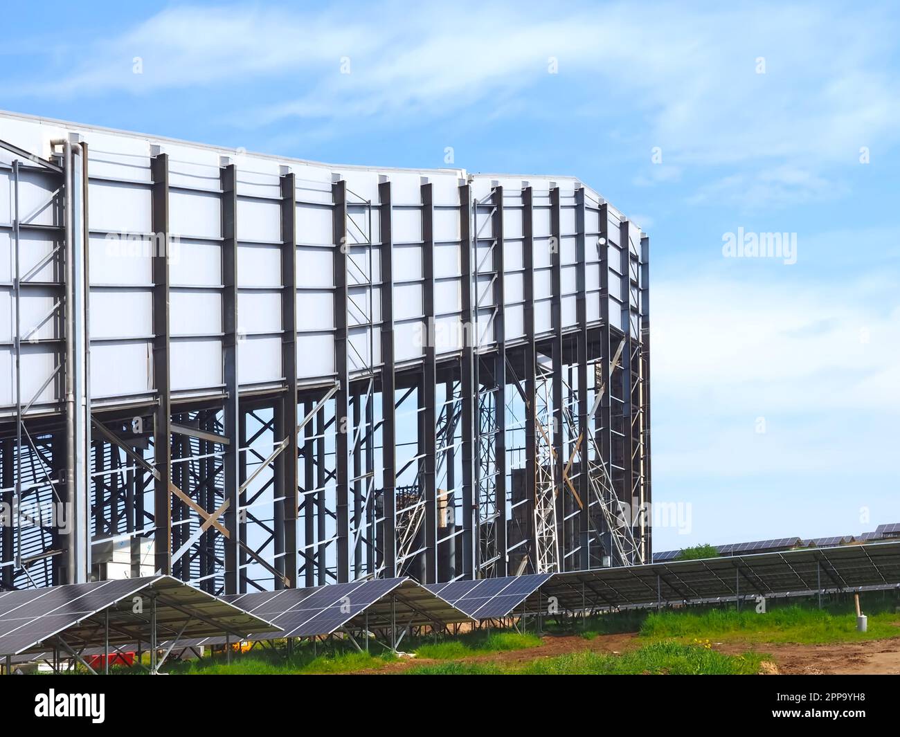 ski hall architecture in the Alpenpark Neuss in Germany with solar ...