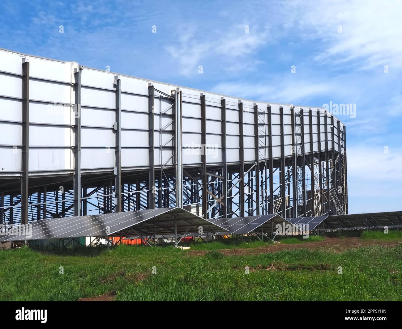 ski hall architecture in the Alpenpark Neuss in Germany with solar ...