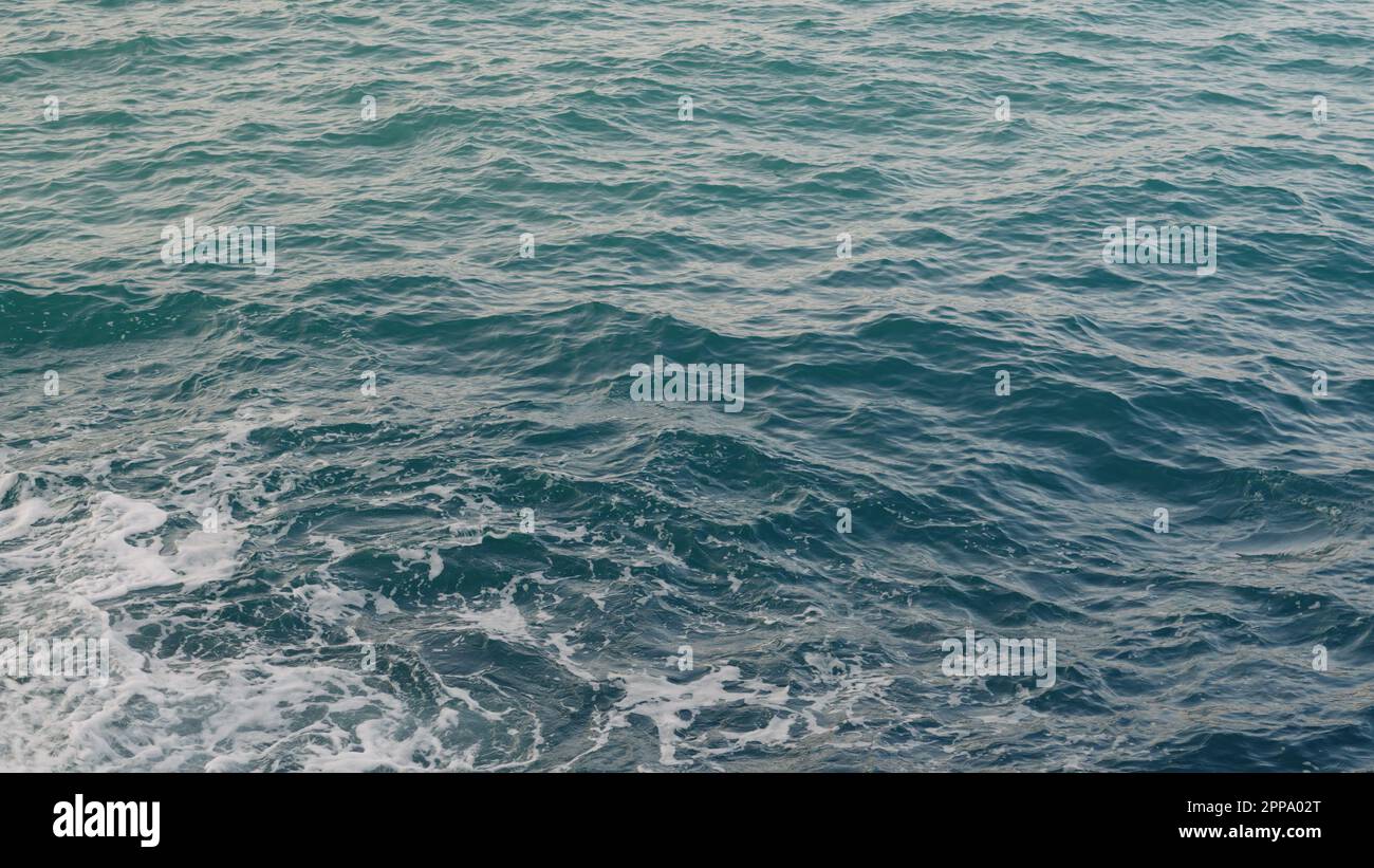 Closeup mediterranean sea background with beautiful azure color, wide ...