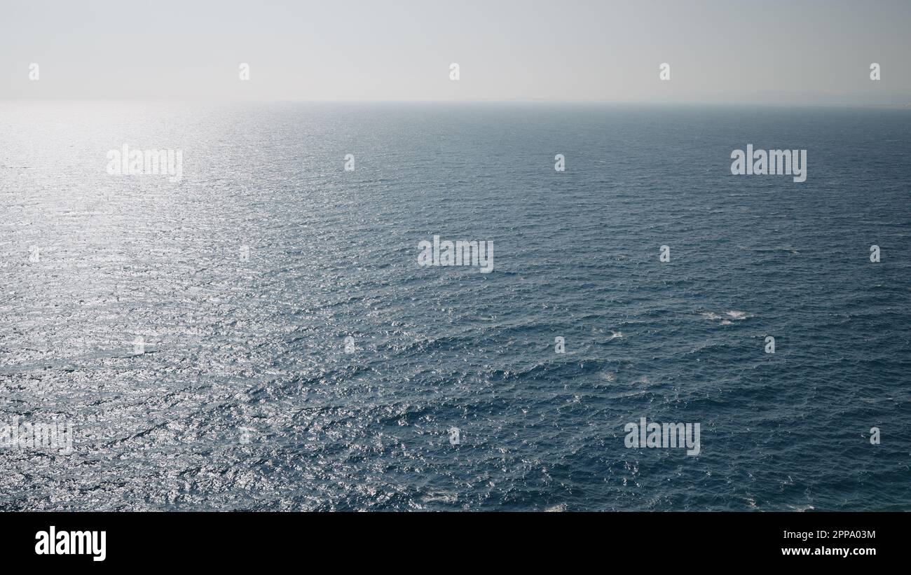 mediterranean sea background with beautiful azure color, wide photo ...