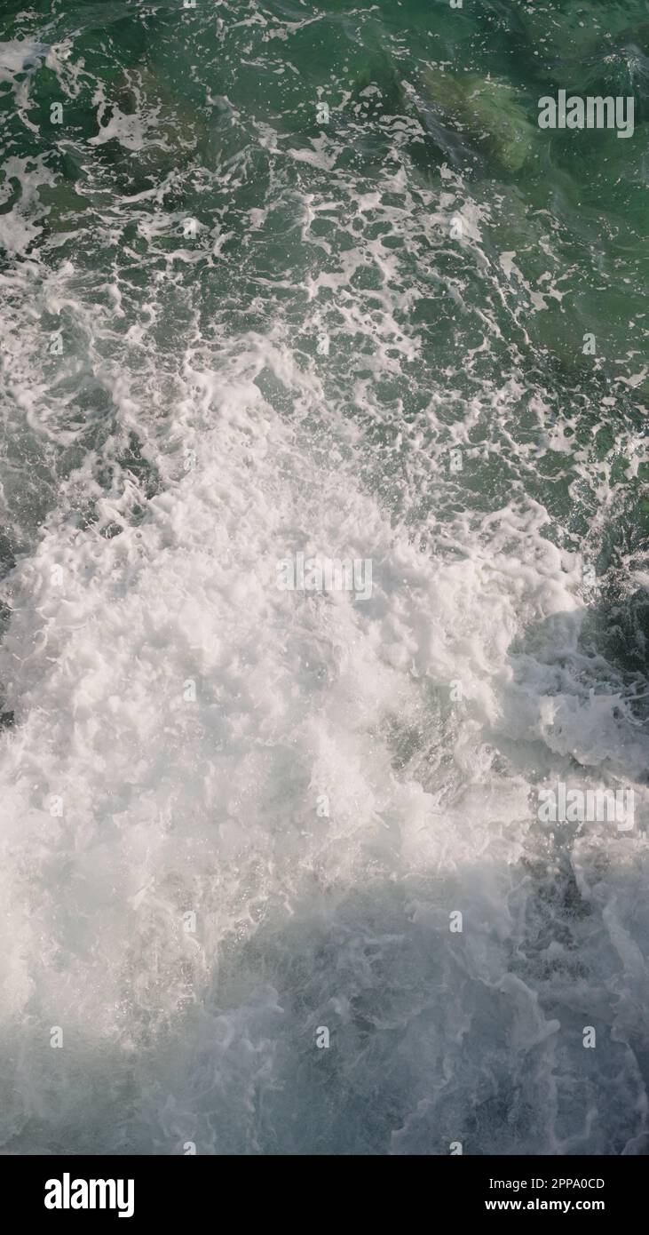 Closeup mediterranean sea background with beautiful azure color, wide ...