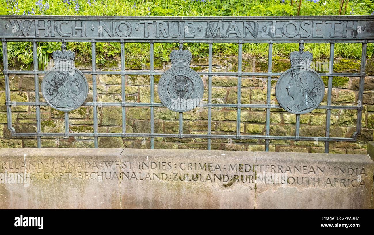 The Royal Scots Memorial in West Princes Gardens, City Centre of ...