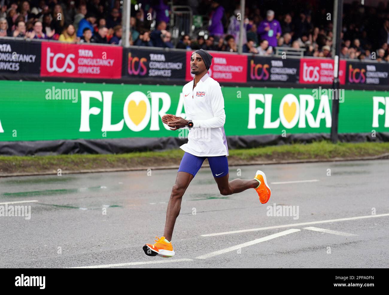 Mo Farah during the TCS London Marathon. Picture date: Sunday April 23 ...