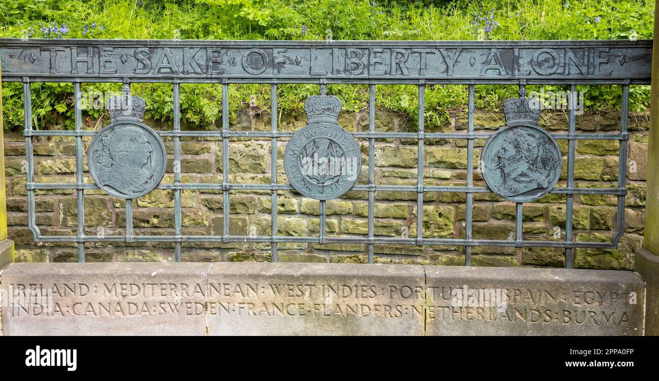 The Royal Scots Memorial in West Princes Gardens, City Centre of ...