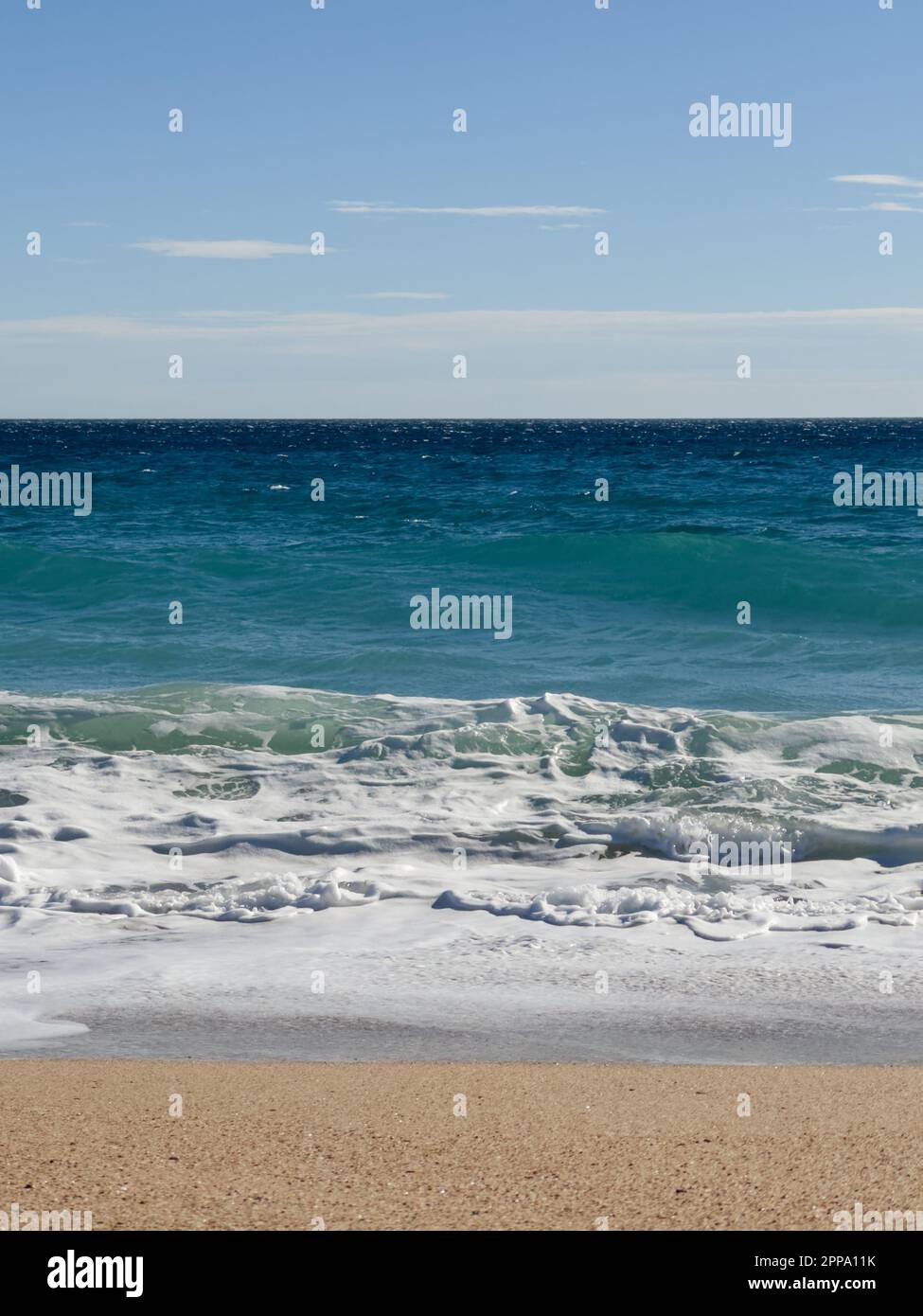 Closeup of sandy Cannes plage on South of France, travel content Stock ...
