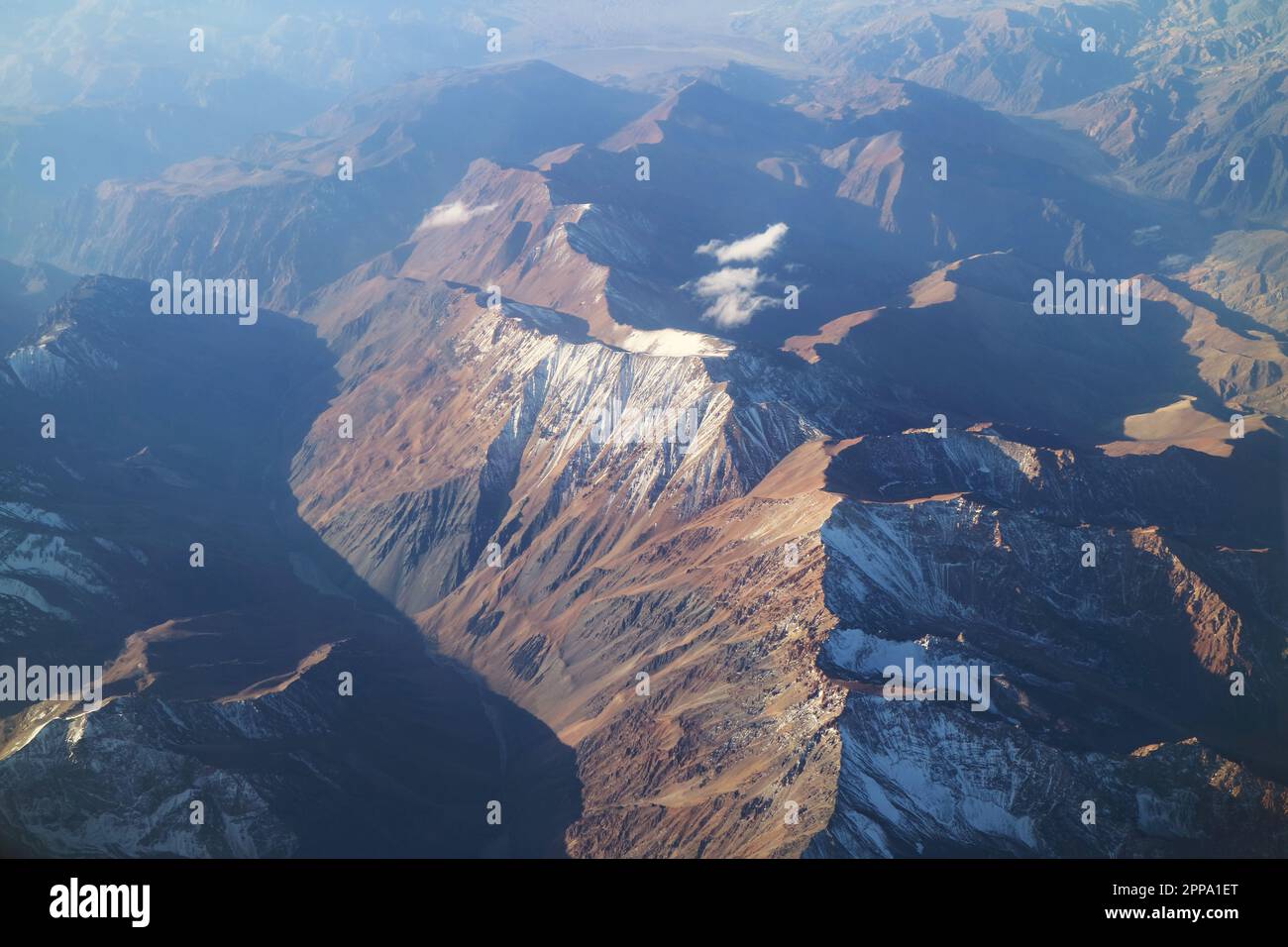 Stunning Aerial View of the Andes Mountain Ranges View from Airplane ...