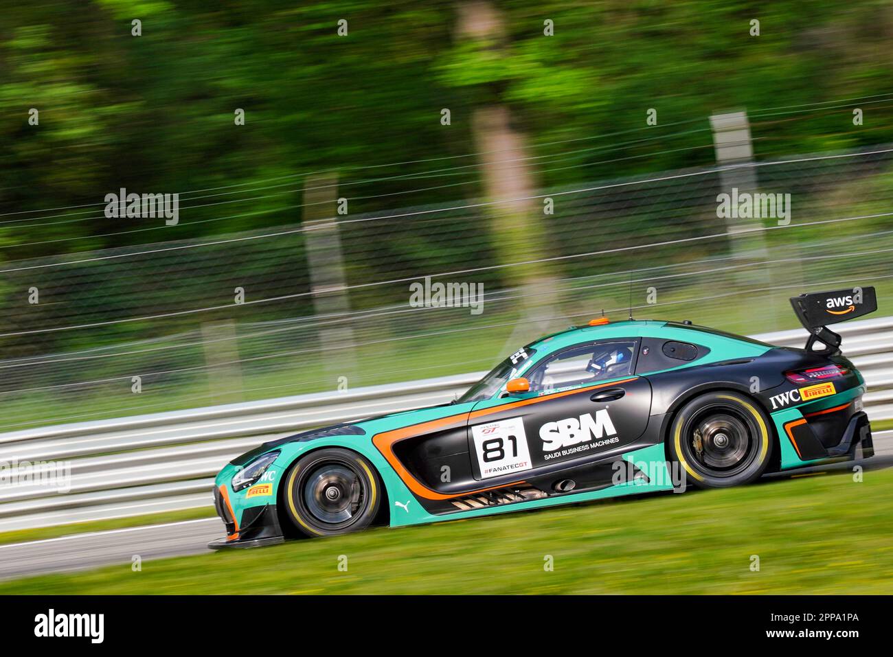 Monza, Italy. 23rd Apr, 2023. The #81 Theeba Motorsport Mercedes-AMG ...