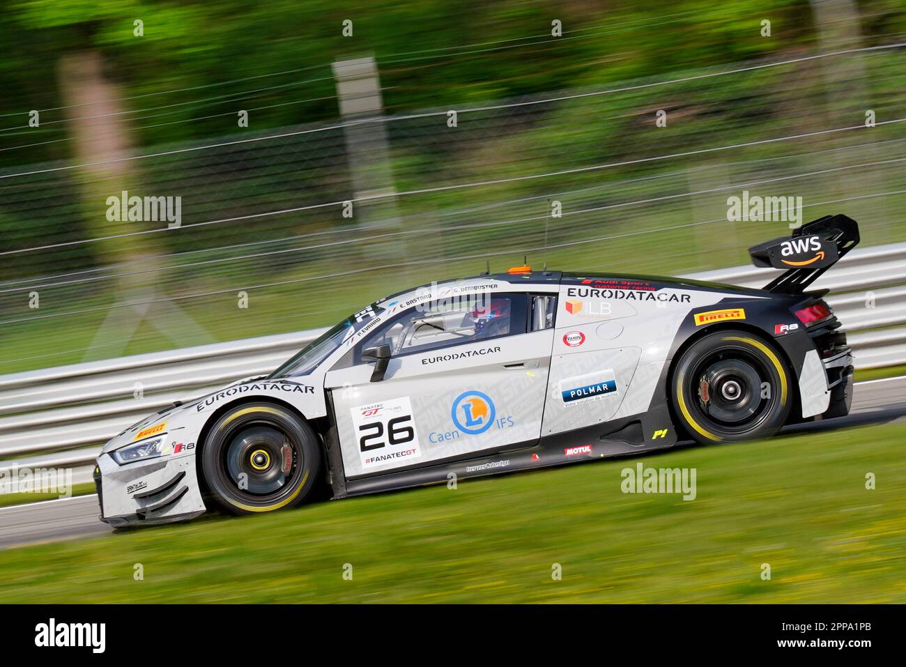 Monza, Italy. 23rd Apr, 2023. The #26 Sainteloc Junior Team Audi R8 LMS ...
