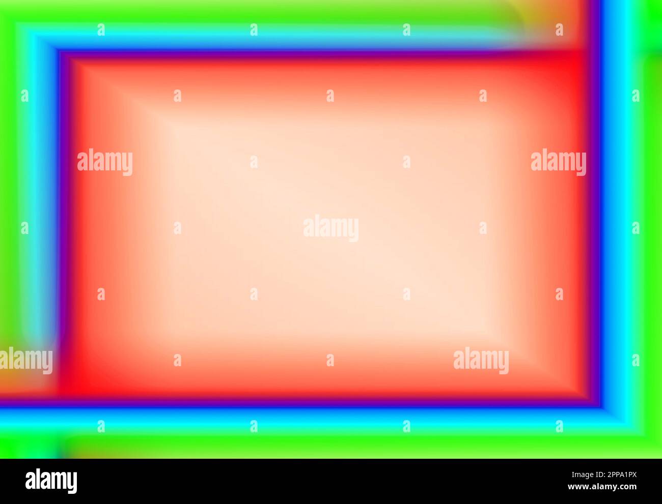 Illustration of Neon-colored Futuristic 3D Horizontal Abstract Frame ...