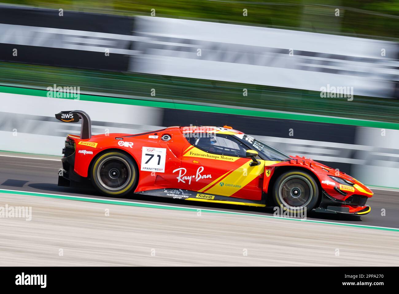 Monza, Italy. 23rd Apr, 2023. The #71 AF Corse Ferrari 296 GT3 of ...