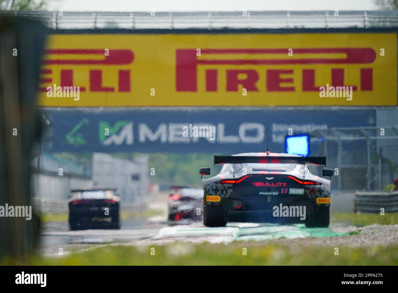 Monza, Italy. 23rd Apr, 2023. The #33 Bullitt Racing Aston Martin ...