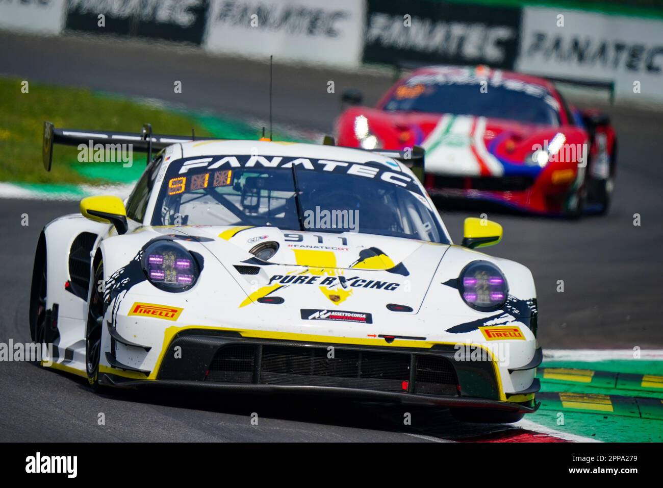 Monza, Italy. 23rd Apr, 2023. The #911 Pure Rxcing Porsche 911 GT3 R ...