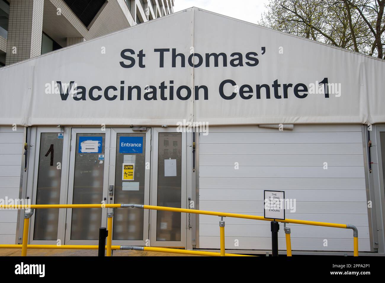 Westminster, London, UK. 22nd April, 2023. A temporary. Covid-19 ...