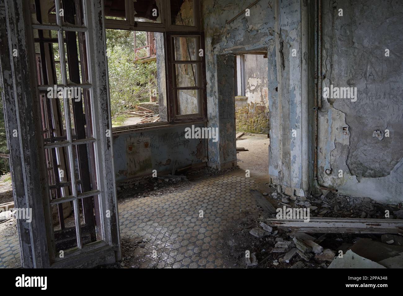 Mussolini`s House at Rhodes ,Greece, summer residence of General Cesare ...