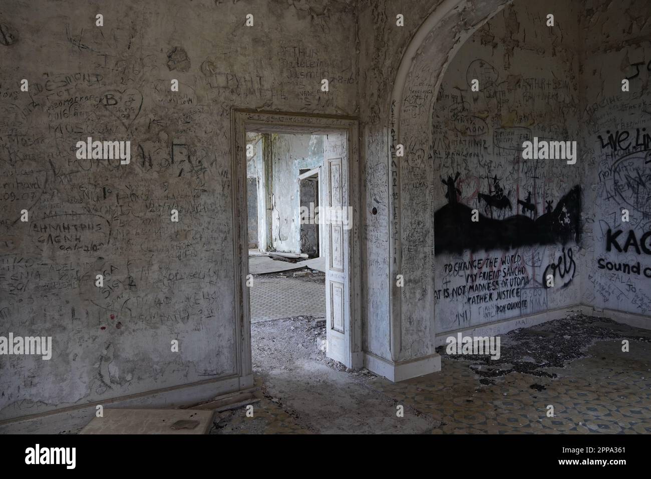 Mussolini`s House at Rhodes ,Greece, summer residence of General Cesare ...