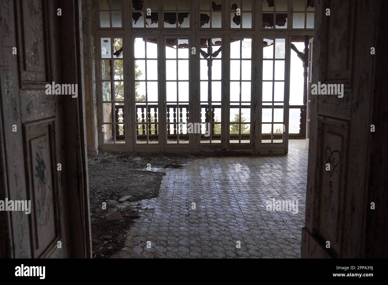 Mussolini`s House at Rhodes ,Greece, summer residence of General Cesare ...