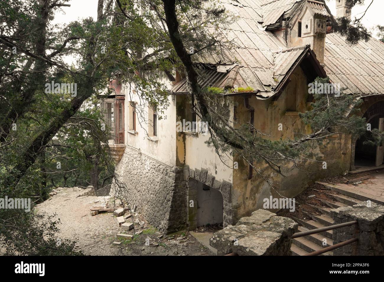 Mussolini`s House at Rhodes ,Greece, summer residence of General Cesare ...