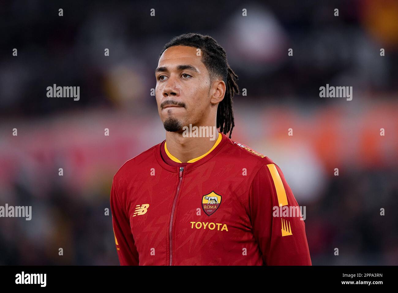 Chris Smalling of AS Roma looks on during the UEFA Europa League ...