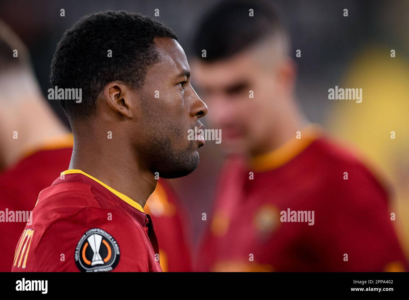 Georginio Wijnaldum of AS Roma looks on during the UEFA Europa League ...