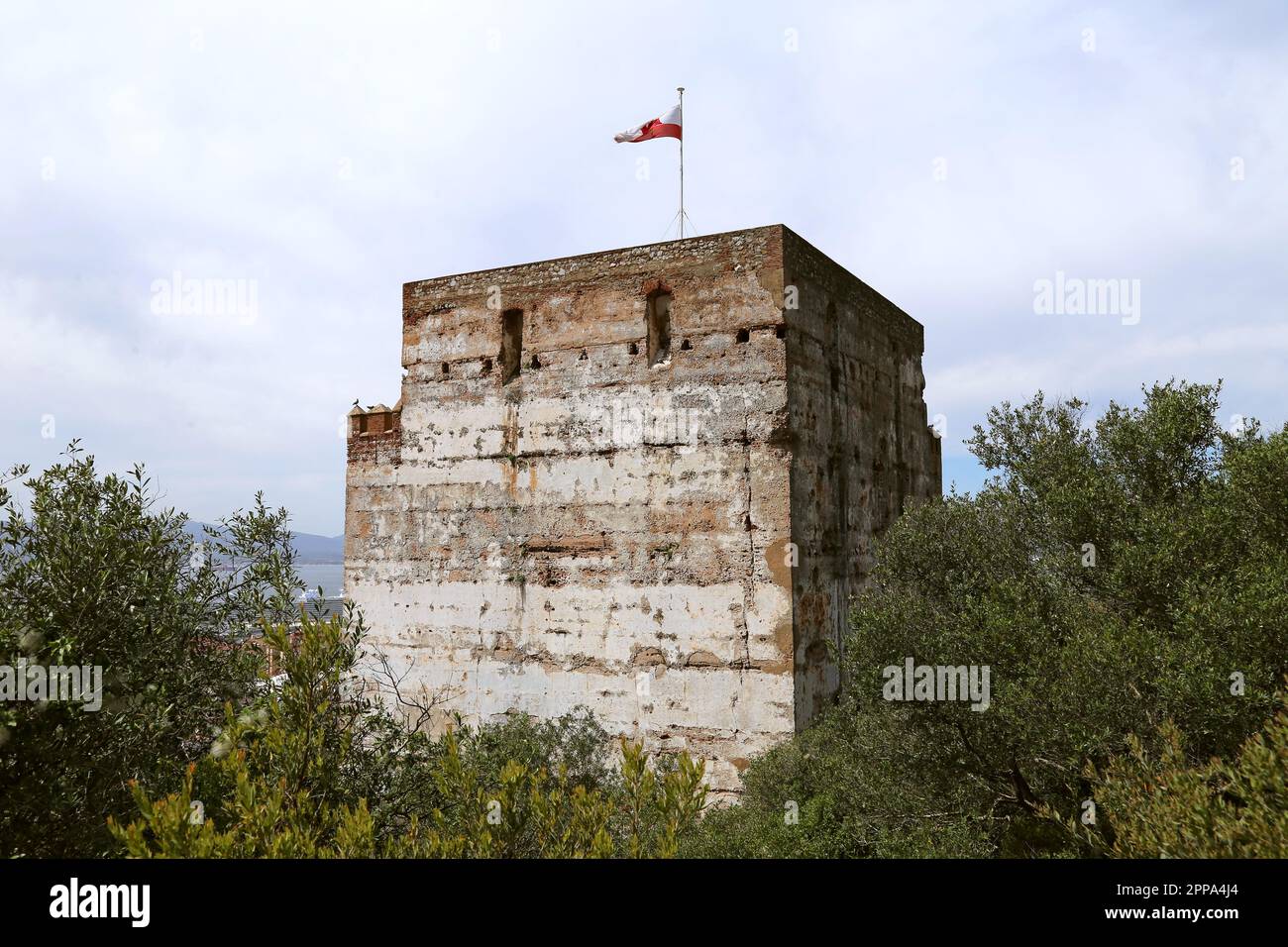 Tower of Homage, Moorish Castle, Gibraltar, British Overseas Territory ...