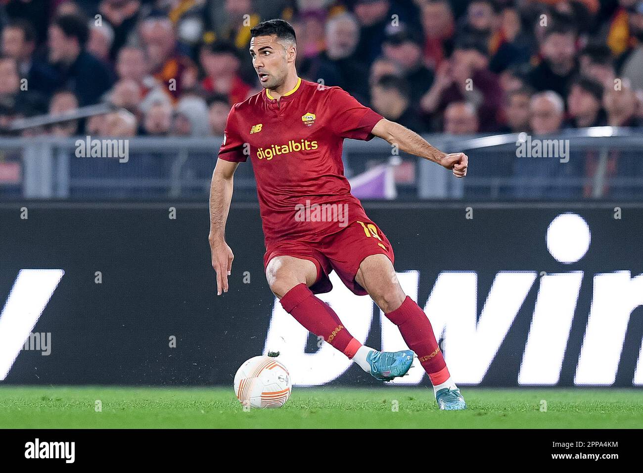 Mehmet Celik of AS Roma during the UEFA Europa League Quarter-Final ...
