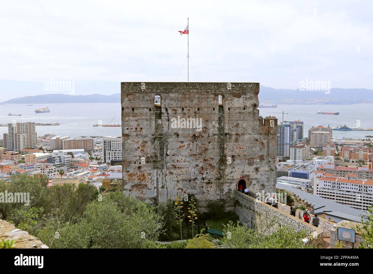 Tower of Homage, Moorish Castle, Gibraltar, British Overseas Territory ...
