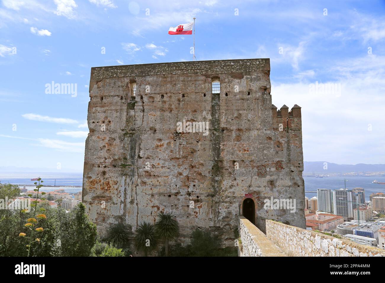 Tower of Homage, Moorish Castle, Gibraltar, British Overseas Territory ...