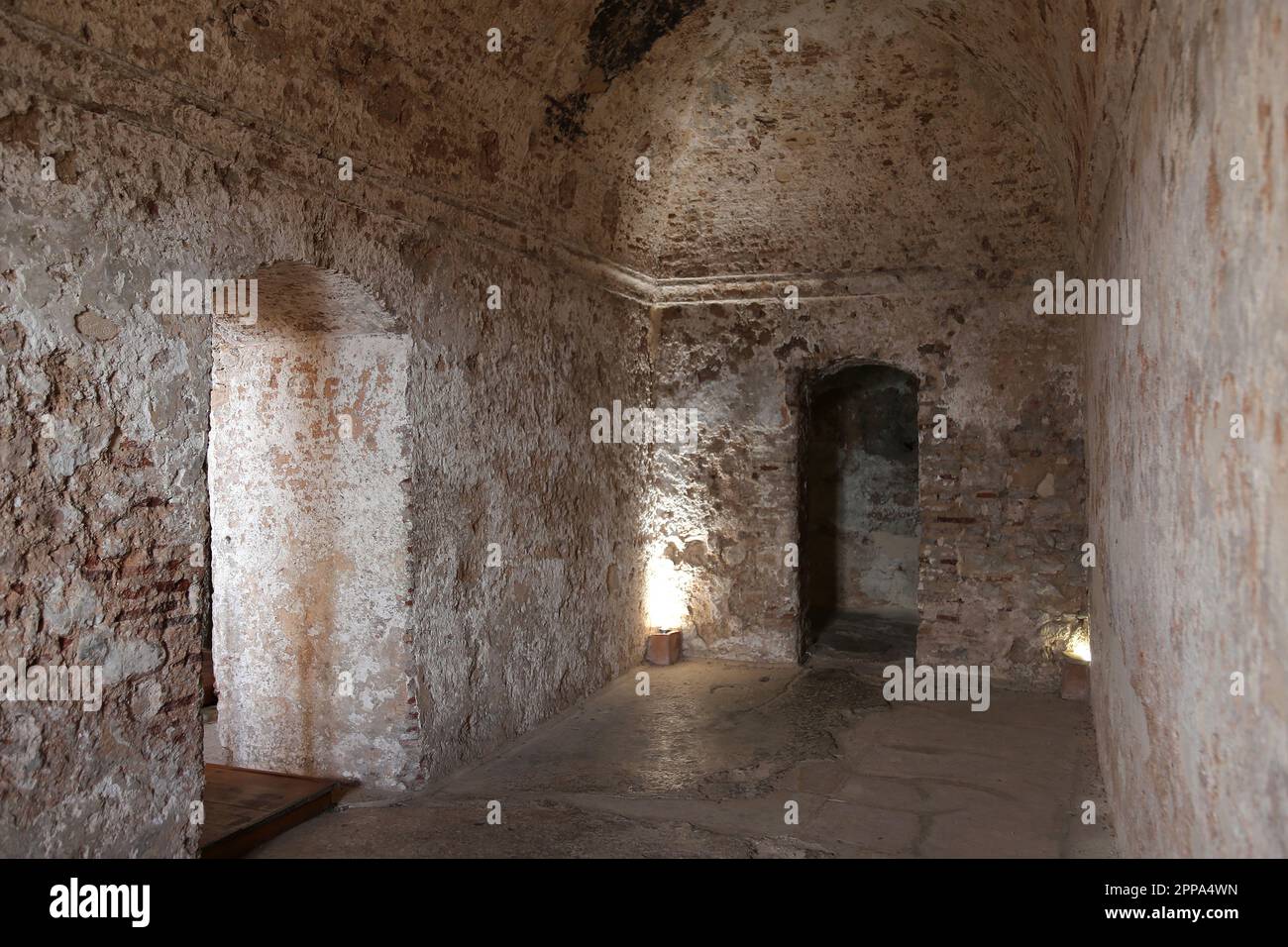 Tower of Homage interior, Moorish Castle, Gibraltar, British Overseas ...