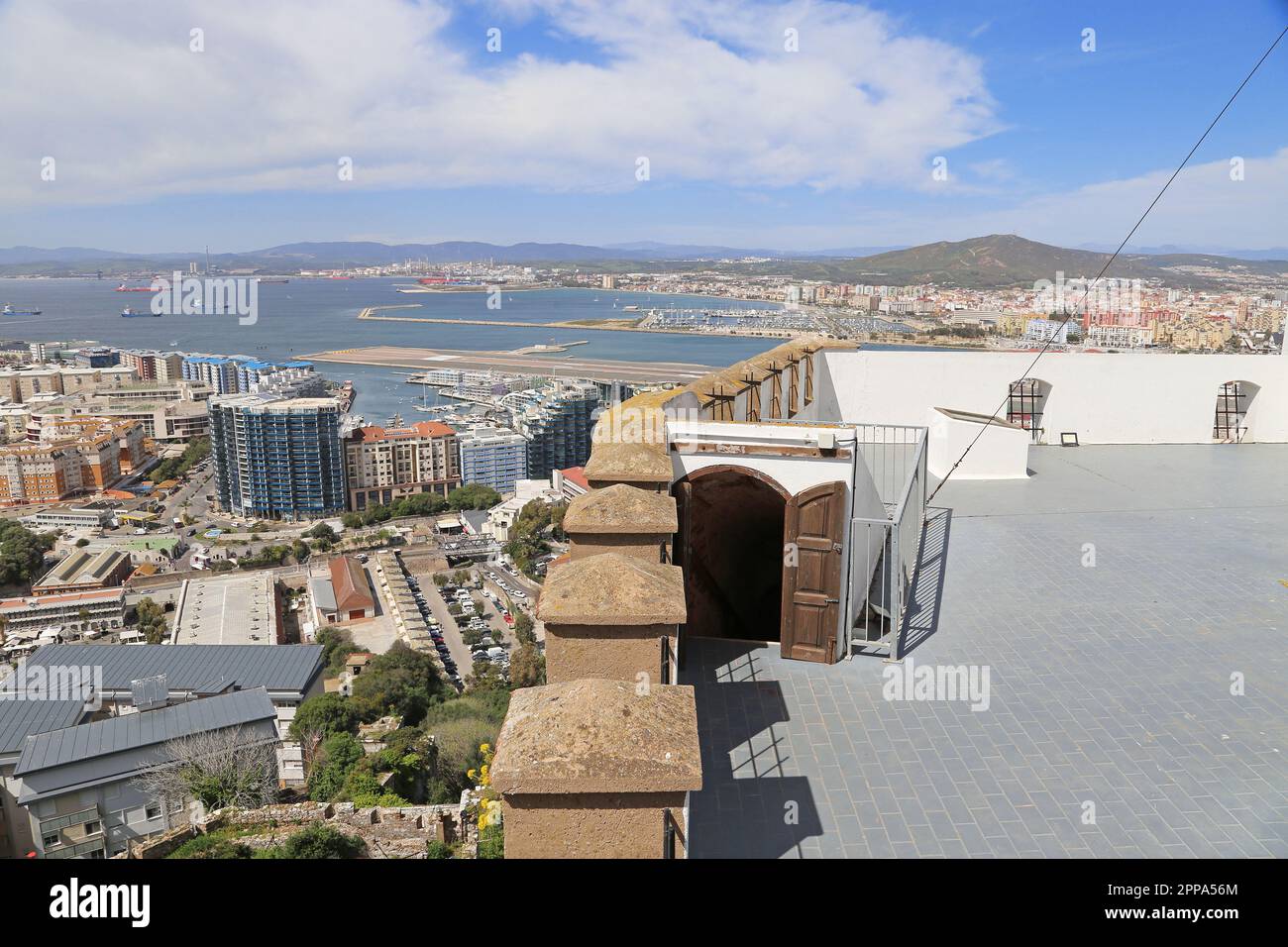View from the Moorish Castle, Gibraltar, British Overseas Territory ...