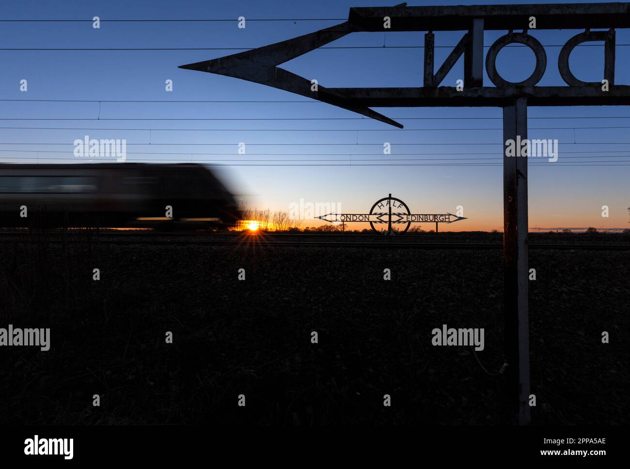Halfway sign east coast mainline hi-res stock photography and images ...