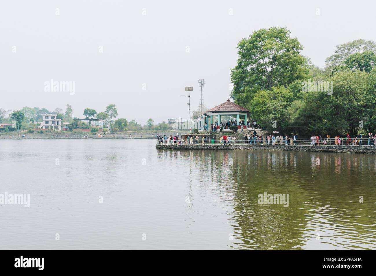 KRITIPUR, NEPAL - April 14, 2023: View of Taudaha lake in kritipur near ...