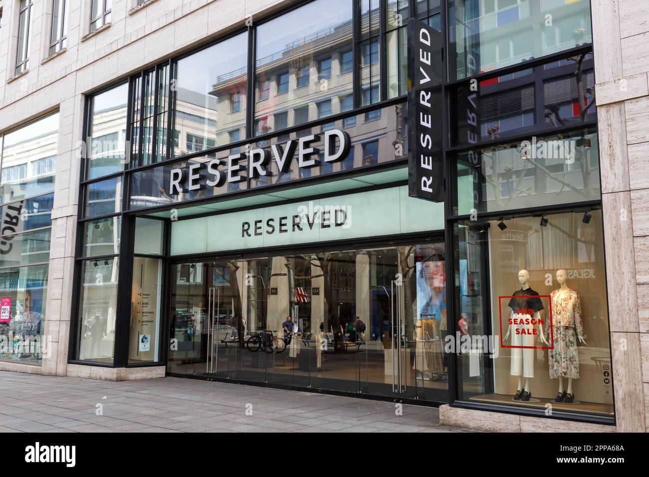 Stuttgart, Germany - April 10, 2023: Reserved store brand shop with ...