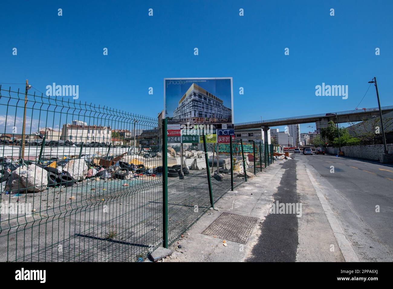 Marseille, France. 19th Apr, 2023. View of the Cazemajou district after ...