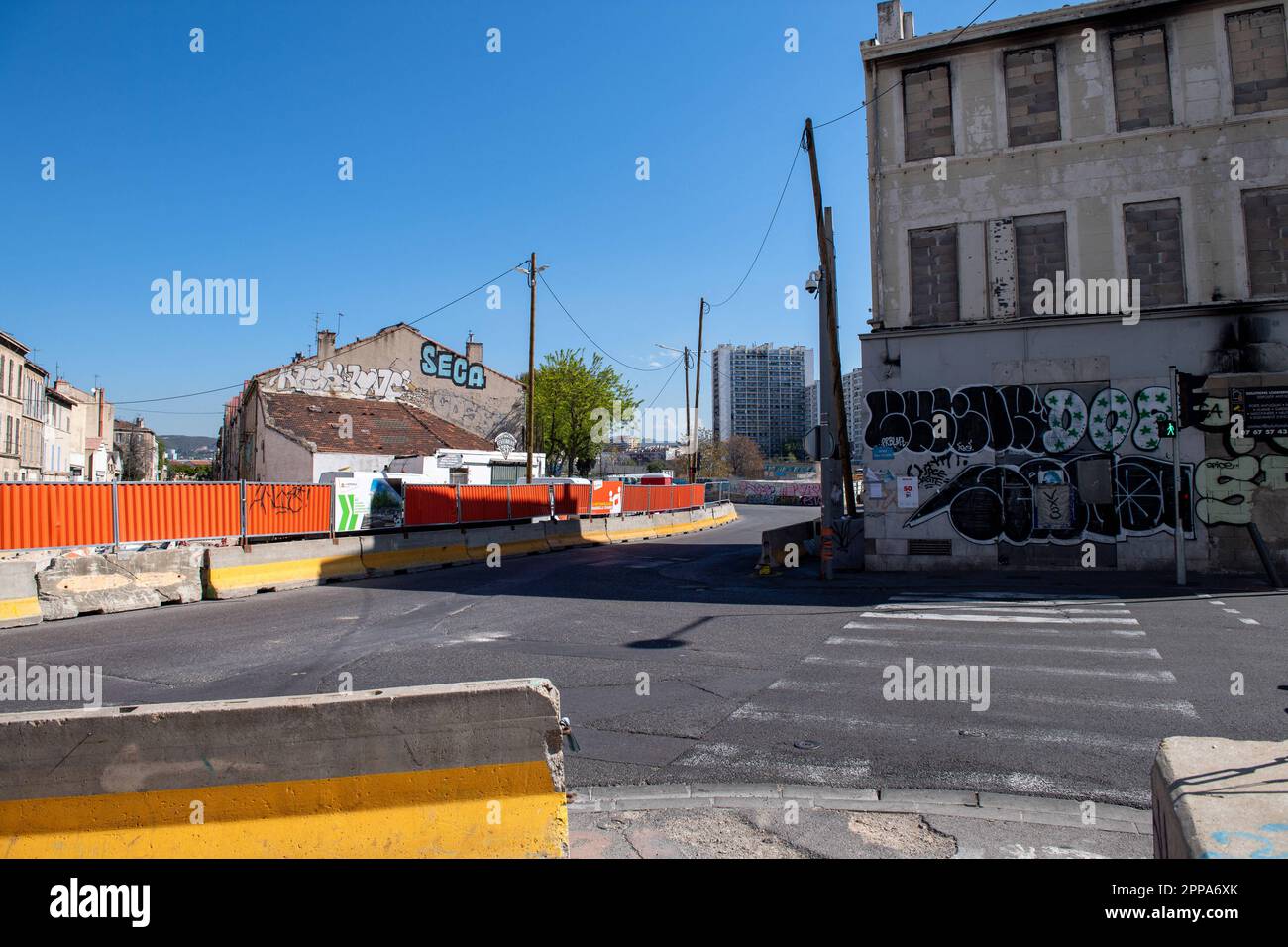 Marseille, France. 19th Apr, 2023. Old Buidings are seen before ...