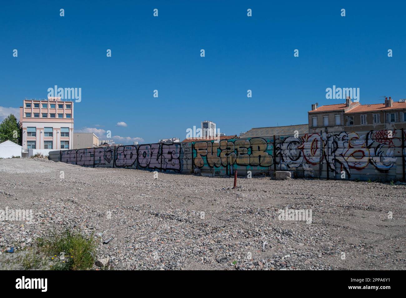 Marseille, France. 19th Apr, 2023. View of the Cazemajou district after ...