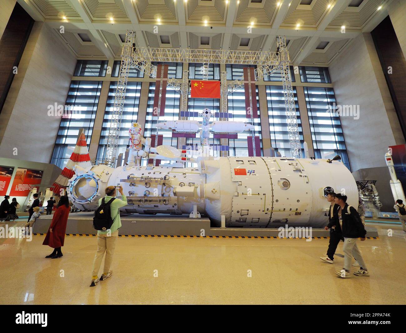 BEIJING, CHINA - APRIL 23, 2023 - Visitors visit an exhibition of 30 years of achievements in ...