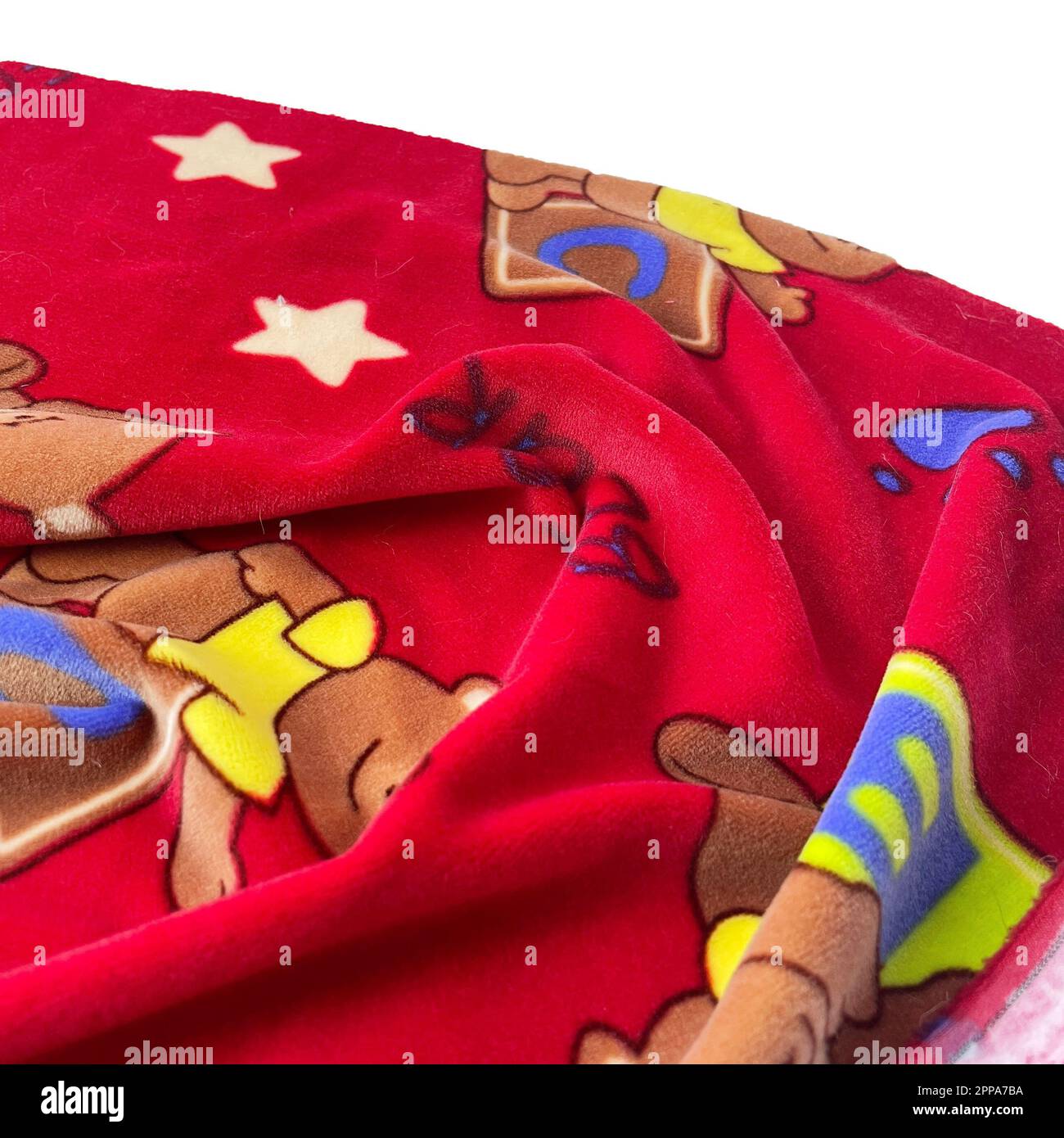 A close-up shot of a patterned fabric on a white background Stock Photo ...