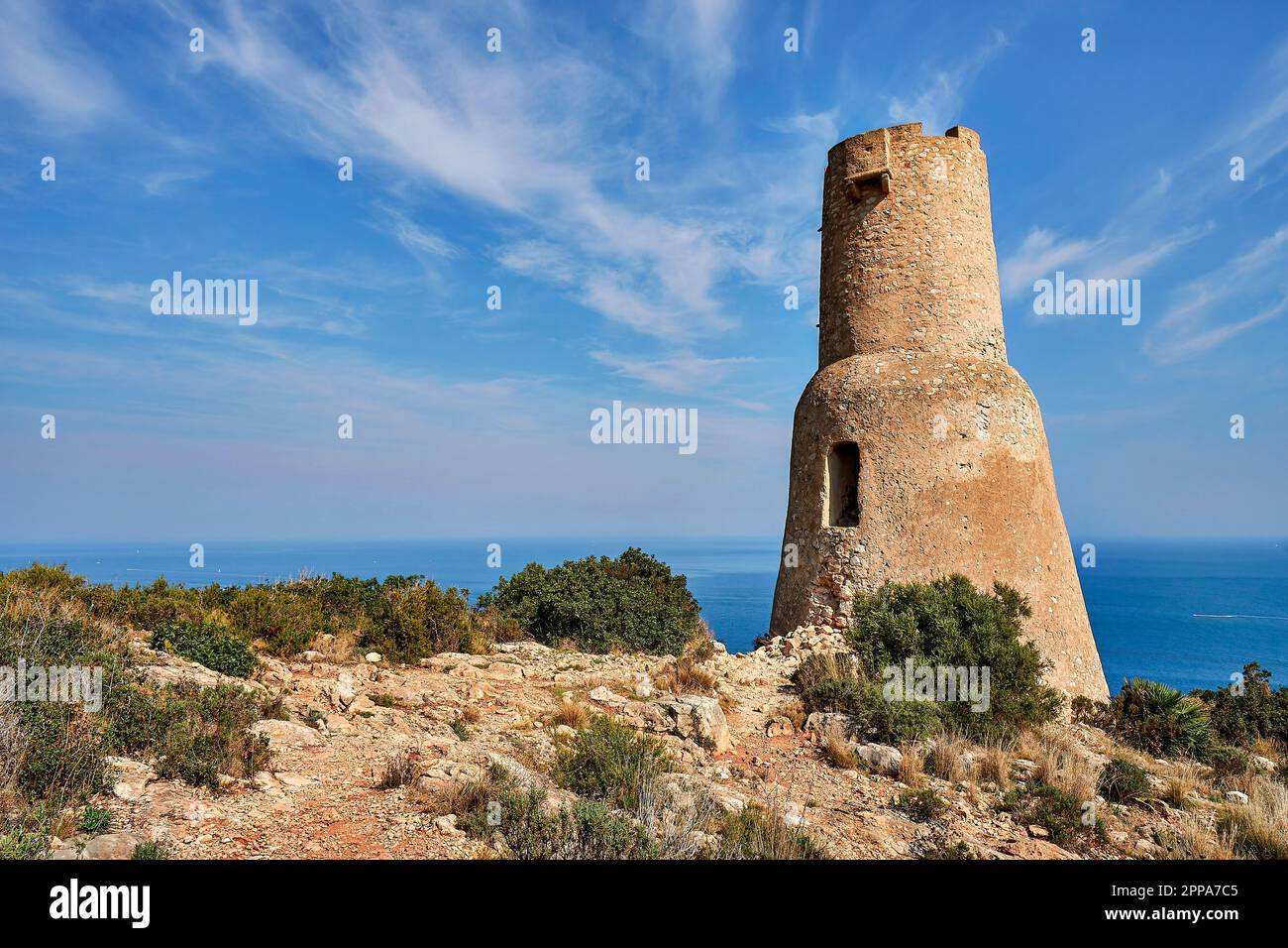 Torre del Gerro in the Montgo natural park in Denia. It is a watchtower ...