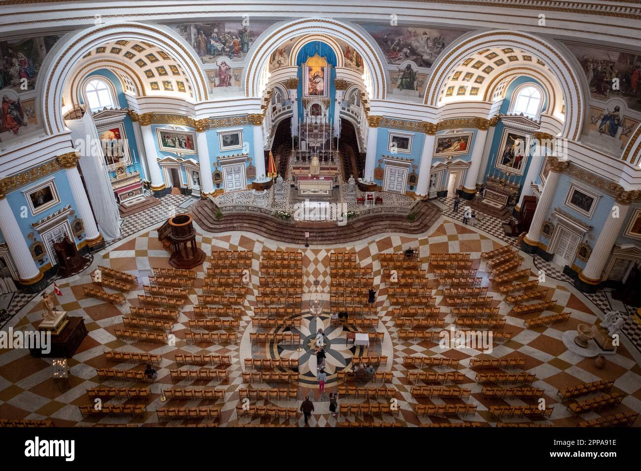 The Sanctuary Basilica of the Assumption of Our Lady, commonly known as the Rotunda of Mosta, in ...