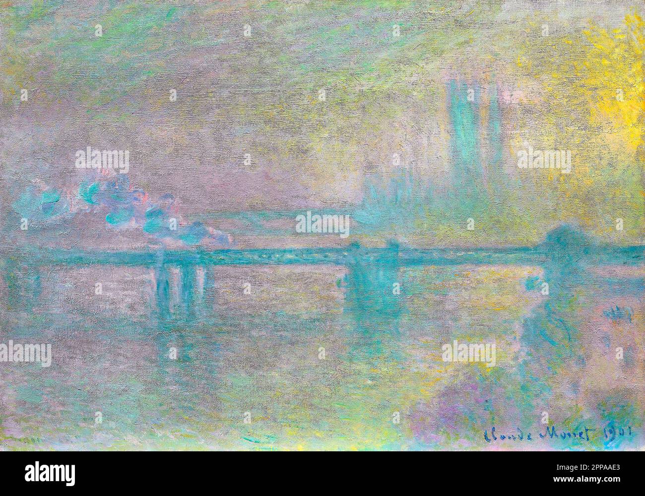 Monet charing cross bridge hi-res stock photography and images - Alamy
