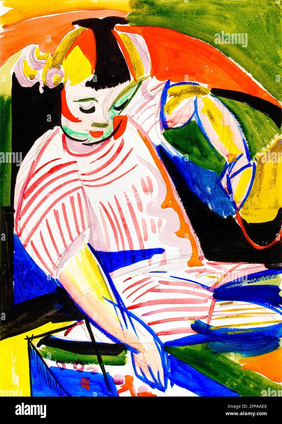 Child painting in high resolution by Henry Lyman Sayen. Original from ...