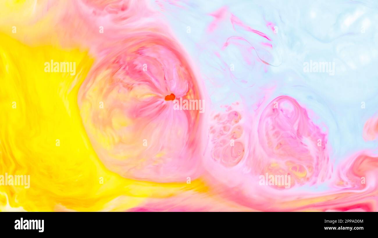 Fluid Art. Abstract colorful background. Colorful spots on water ...