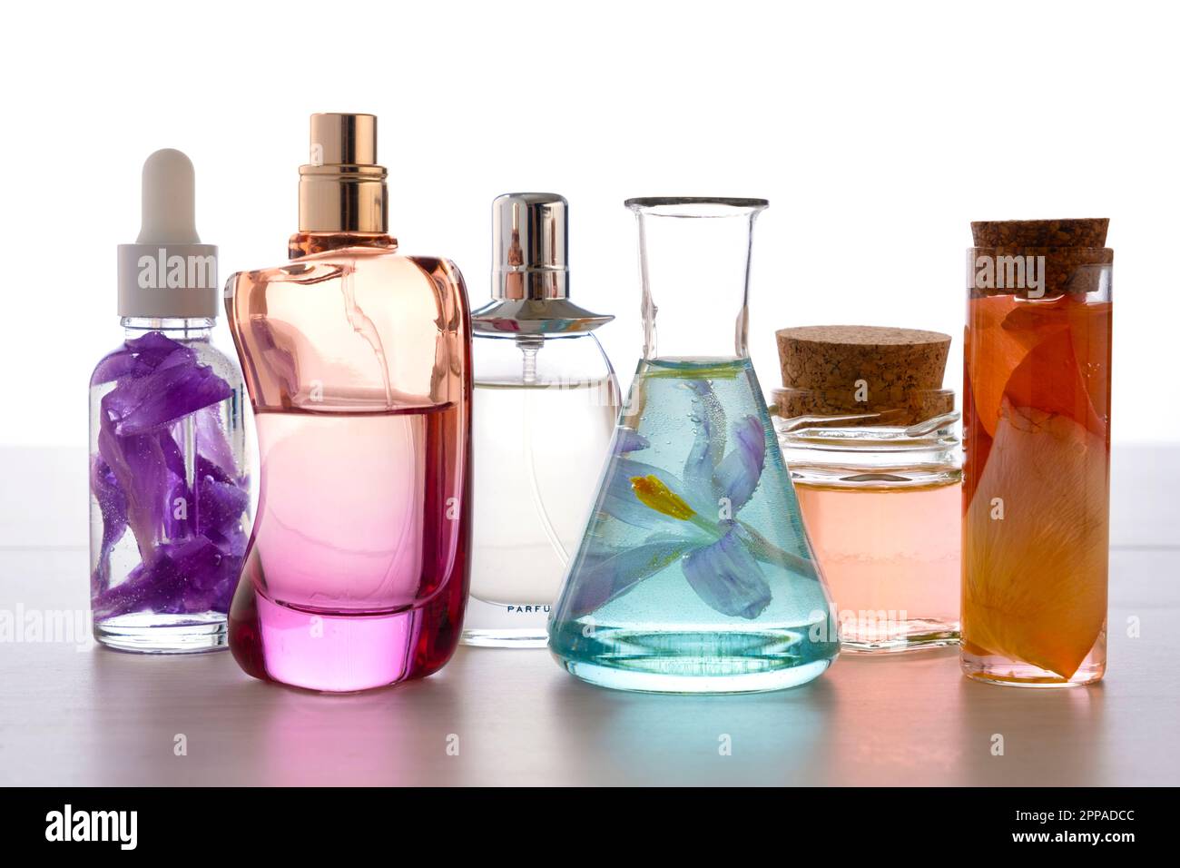 Preparation of perfumes from natural ingredients, aromatherapy. Fresh ...